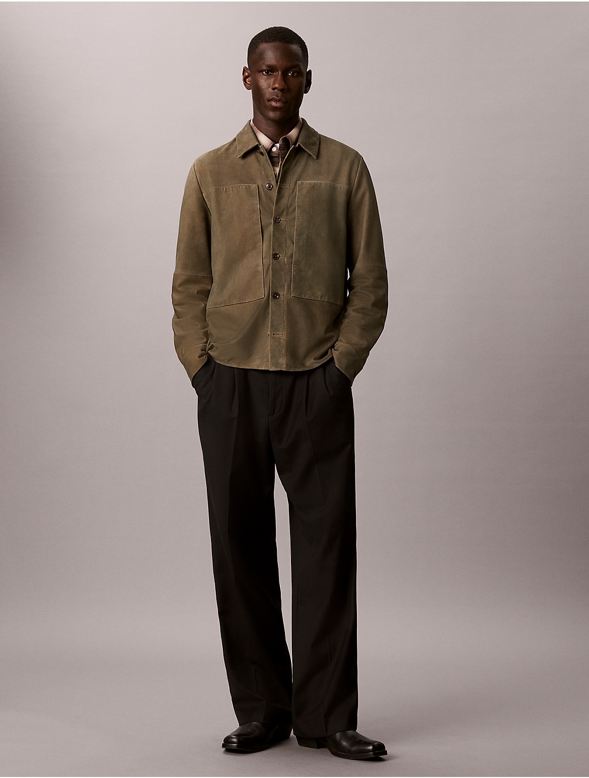 CALVIN KLEIN Calvin Klein Suede Shirt Jacket